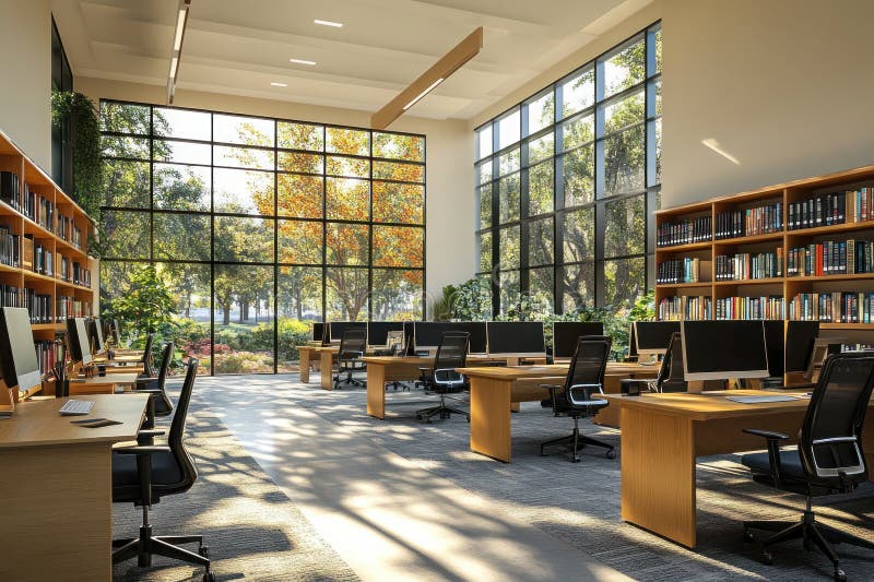 The High-tech Design of the Public Library, an Open Floor Plan with ...