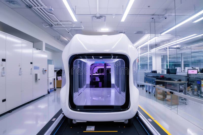 High-tech Diagnostic Machine with Transparent Display Interfaces in a ...