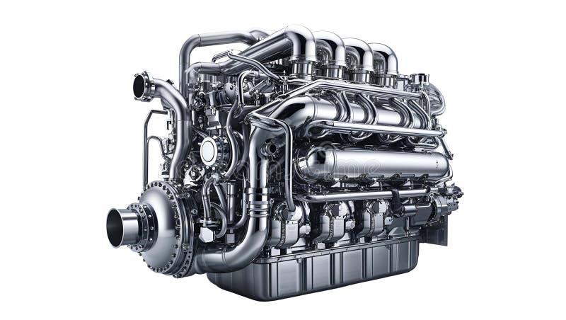 Modern Diesel Engine Showcasing Advanced Technology and Intricate ...
