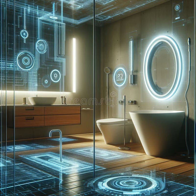 High Tech Digital a Digital Art Representation of a High Tech Ba Stock ...