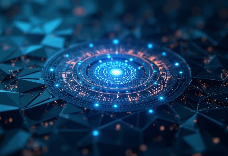 Futuristic Polygonal Tech Design, Graphic Resources, AI-Generated Stock ...