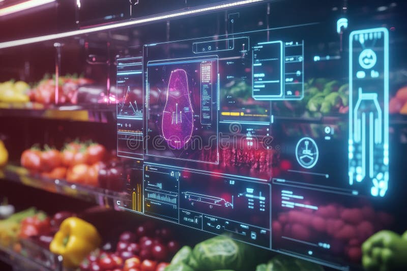 High-tech Digital Assistant Interface Facilitating a Grocery Order with ...