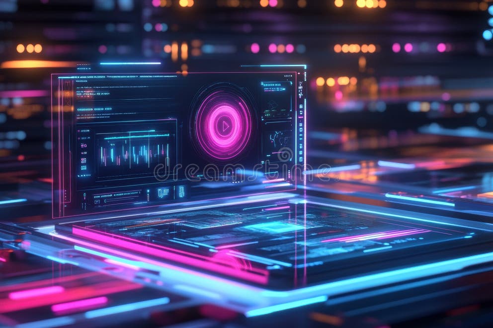 High-tech Digital Assistant Interface for Grocery Ordering with Neon ...