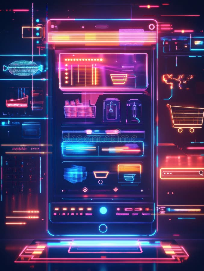 High-tech Digital Assistant Interface Processes Grocery Order through ...