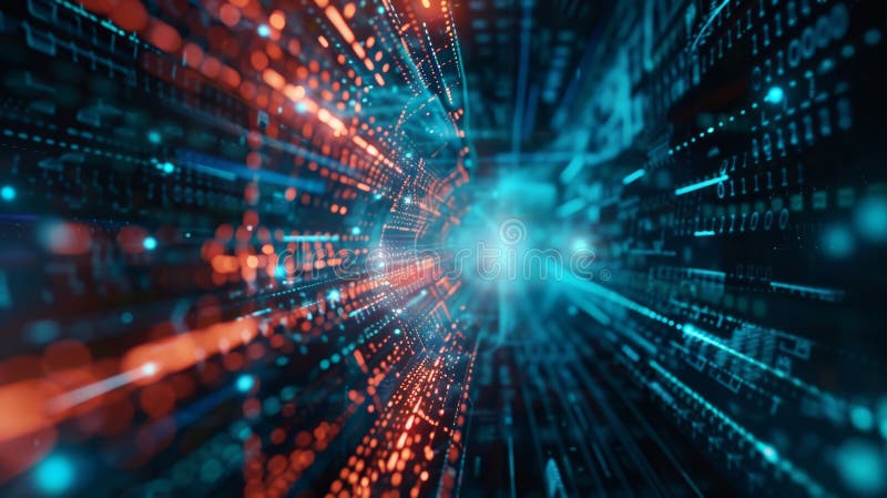 High Tech Digital Background Featuring Interconnected Data Streams and ...