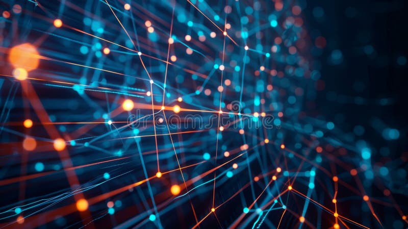 High Tech Digital Background Featuring Interconnected Data Streams for ...