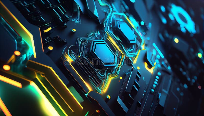 High Tech Digital Background Wallpaper Stock Illustration ...