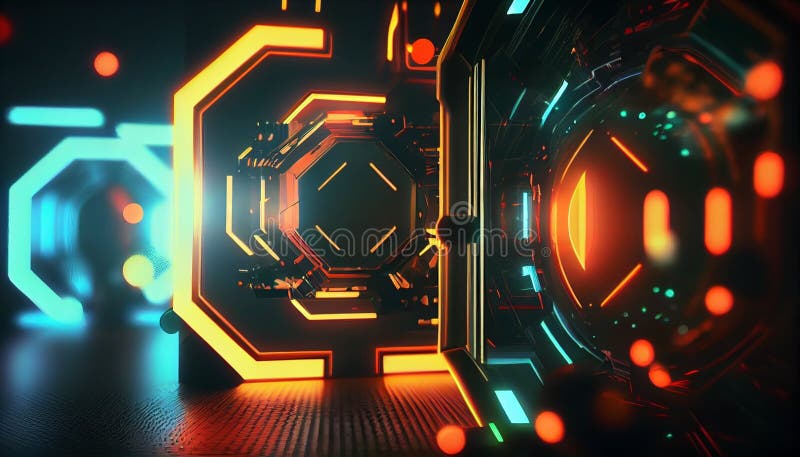 High Tech Digital Background Wallpaper Stock Illustration ...