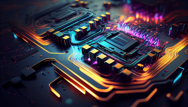 High Tech Digital Background Wallpaper Stock Illustration ...