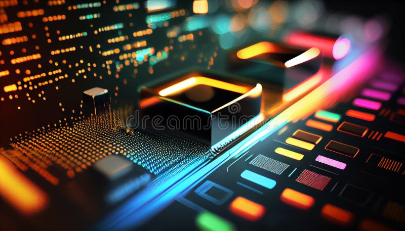High Tech Digital Background Wallpaper Stock Illustration ...