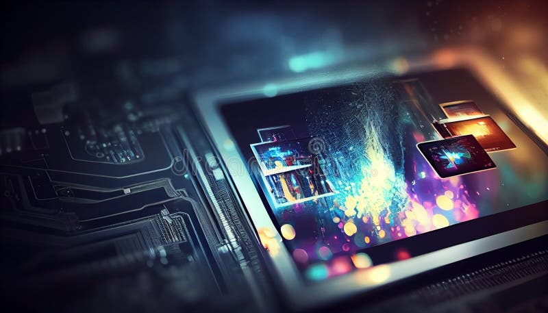 High Tech Digital Background Wallpaper Stock Illustration ...