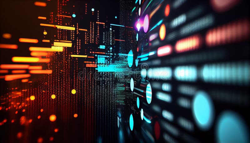 High Tech Digital Background Wallpaper Stock Illustration - Illustration of computer, design ...