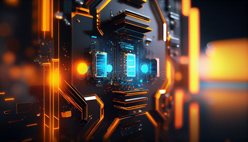 High Tech Digital Background Wallpaper Stock Illustration ...