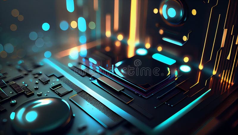 High Tech Digital Background Wallpaper Stock Illustration ...