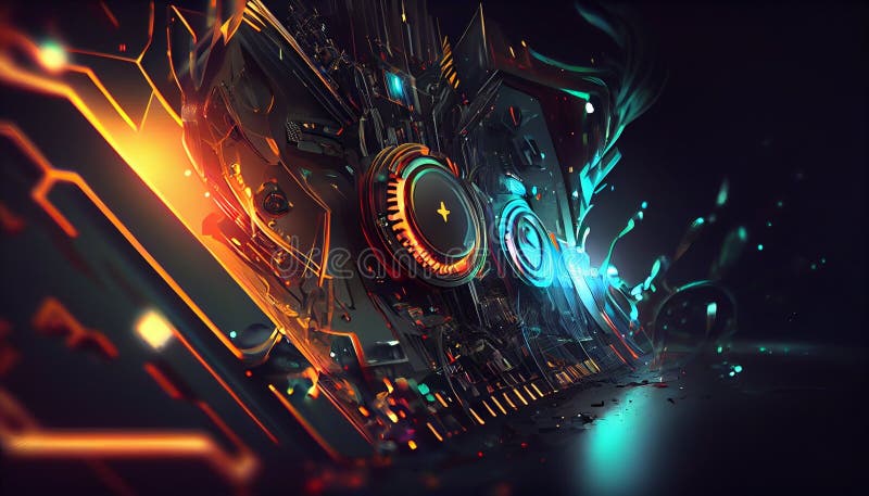 High Tech Digital Background Wallpaper Stock Illustration ...