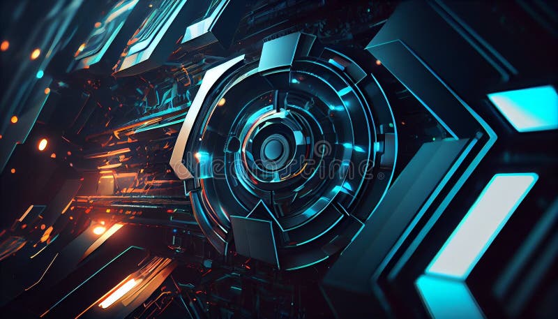 High Tech Digital Background Wallpaper Stock Illustration ...