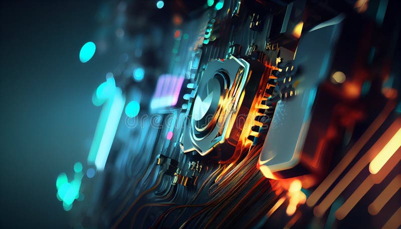 High Tech Digital Background Wallpaper Stock Illustration ...