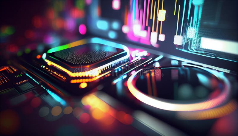 High Tech Digital Background Wallpaper Stock Illustration ...