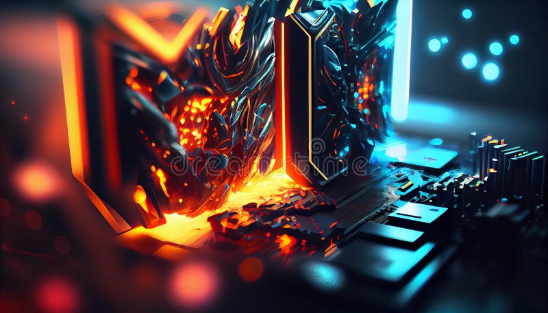 High Tech Digital Background Wallpaper Stock Illustration ...