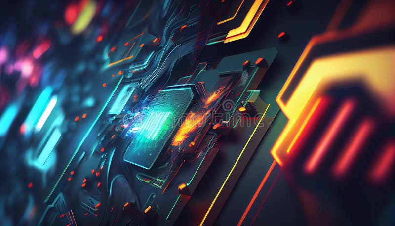 High Tech Digital Background Wallpaper Stock Illustration ...