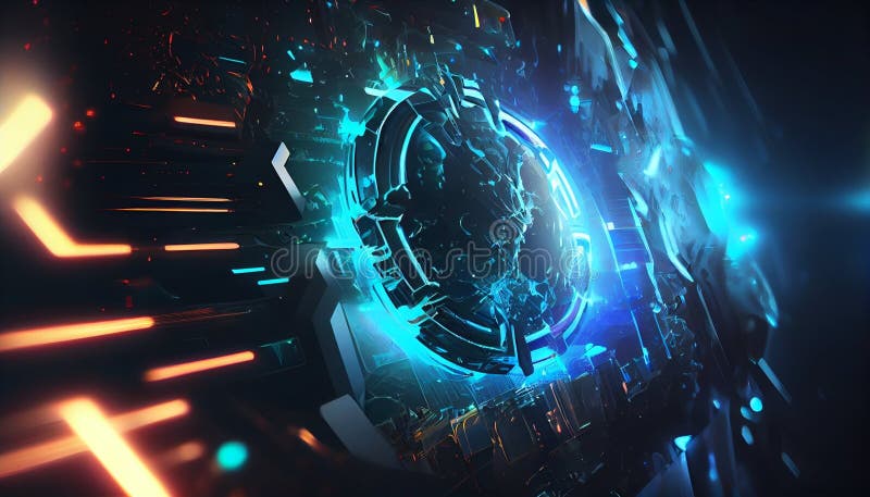 High Tech Digital Background Wallpaper Stock Illustration ...