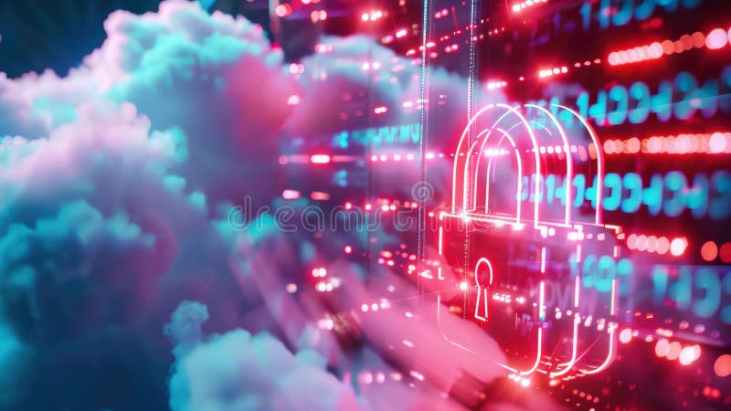 Digital Cyber Security stock video. Video of internet - 385998259