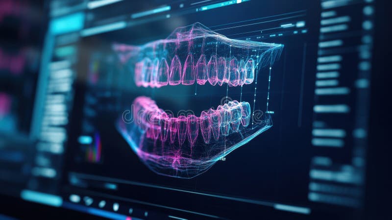 Digital Visualization of Human Dental Anatomy Stock Illustration ...