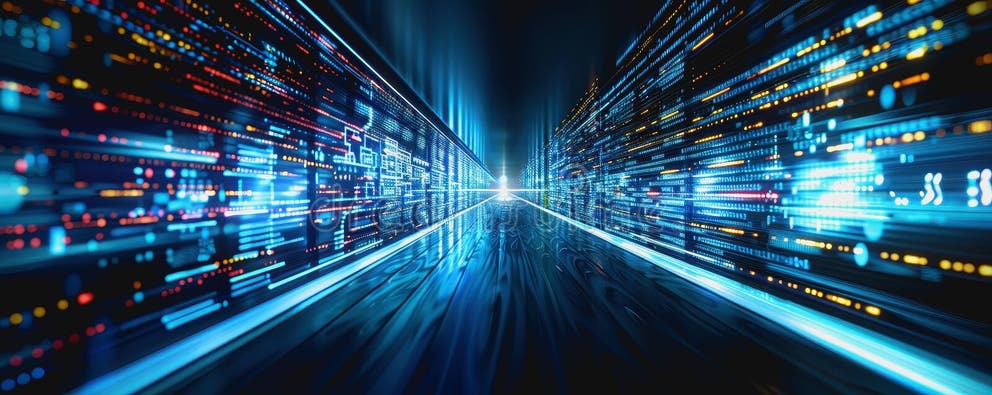 High-tech Digital Interface with Blue Circuitry, Depicting Futuristic ...