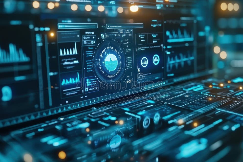 Advanced Digital Interface Displaying Data Analytics and Visualization ...