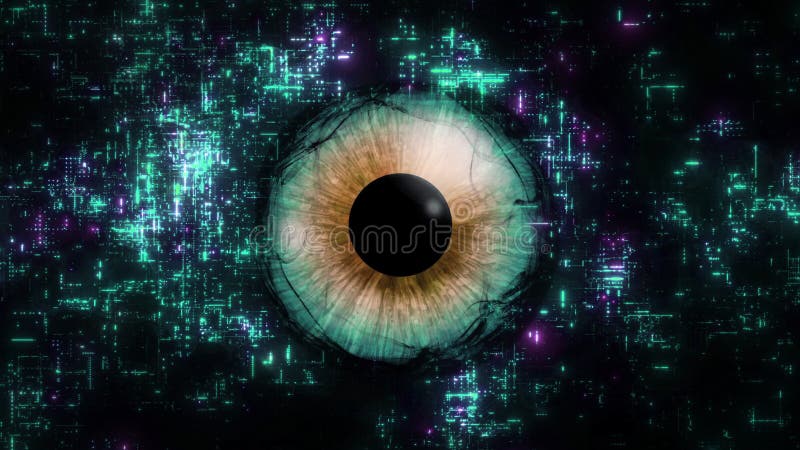 Futuristic Iris Recognition Interface Design Concept Stock Video ...