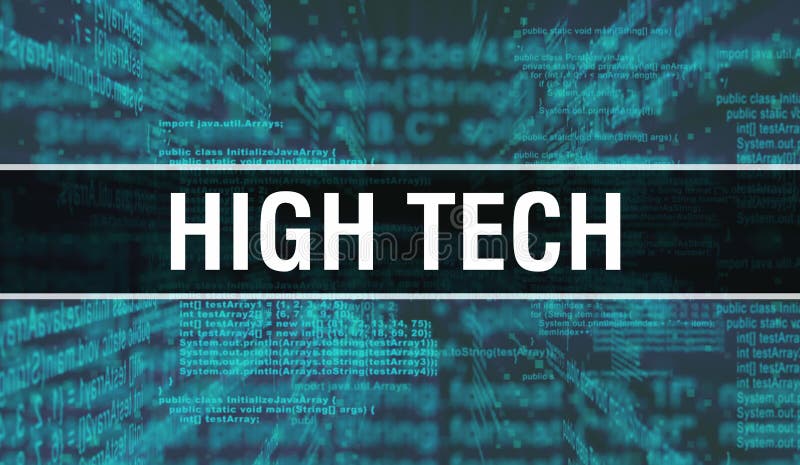 High Tech With Digital Java Code Text High Tech And Computer Software Coding Vector Concept