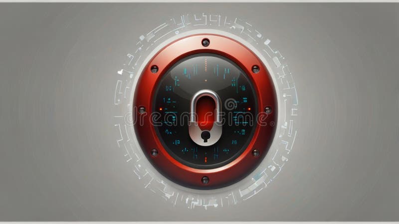 A High-tech Digital Lock Design Featuring a Metallic Finish ...