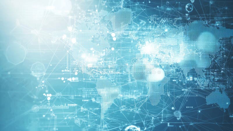 High-tech Digital Map Showcasing Global Connectivity with Intricate ...