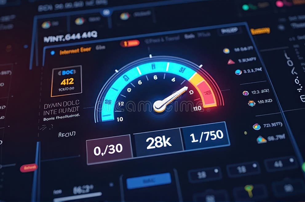 High-tech Digital Speedometer Display with Interactive User Interface ...