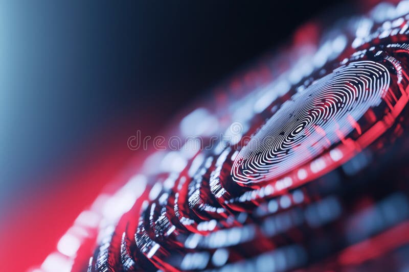 Futuristic Digital Vault with Biometric Fingerprint Scanning Technology ...