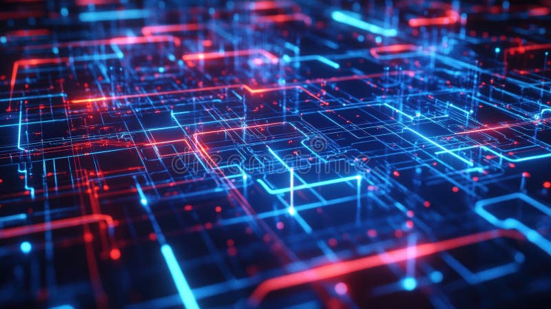 A High-tech Digital Visualization of an Intricate Circuit Network with ...