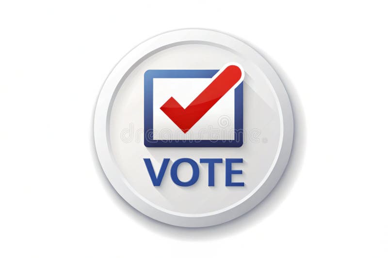 High Tech Digital Voting Machine on a White Background, Representing ...