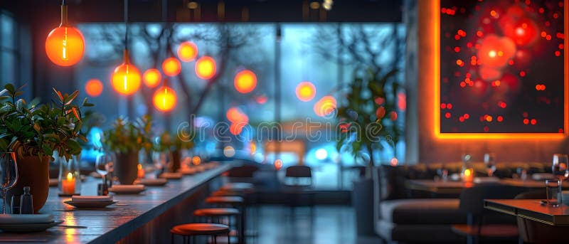 Concept Futuristic Dining Experience, HighTech Dining Ambiance with ...