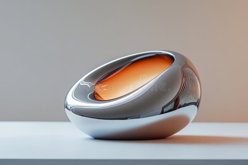 High-tech Dining Decor, in a Dining Room, a Futuristic Chrome ...