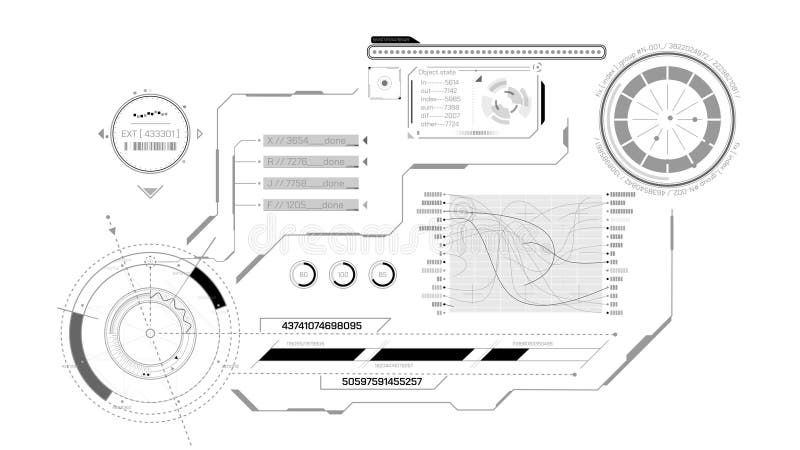 High-tech Display Design with Data Processing Animation Stock Video - Video of hightech ...