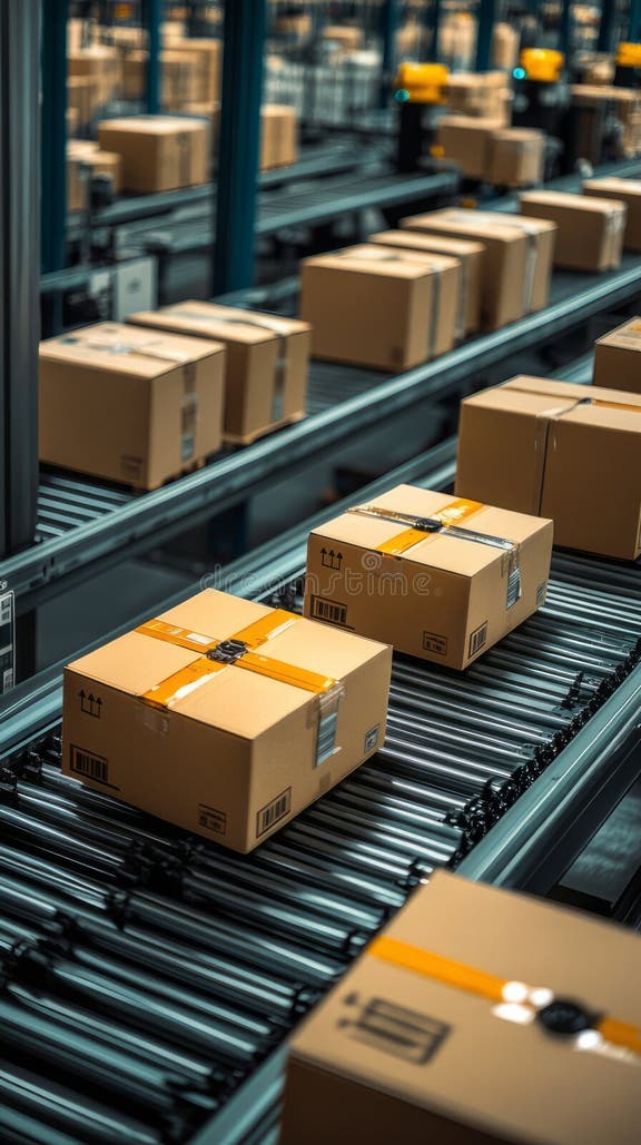 High-Tech Distribution Center Stock Illustration - Illustration of ...