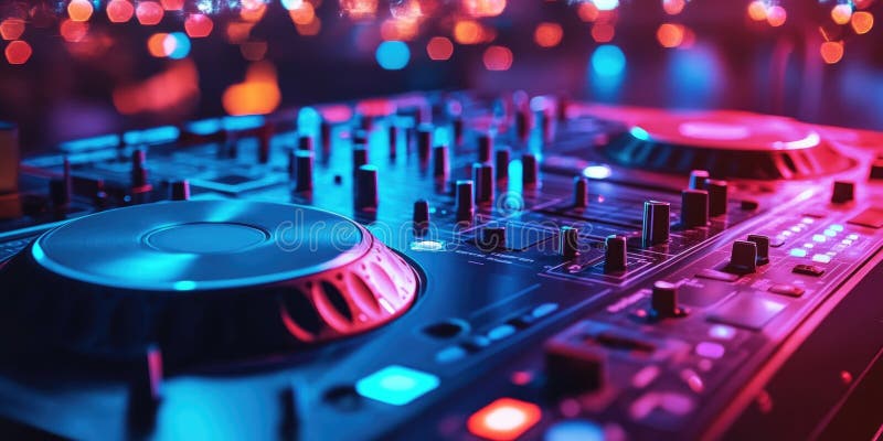 DJ Mixer Setup stock image. Image of music, entertainment - 359689075