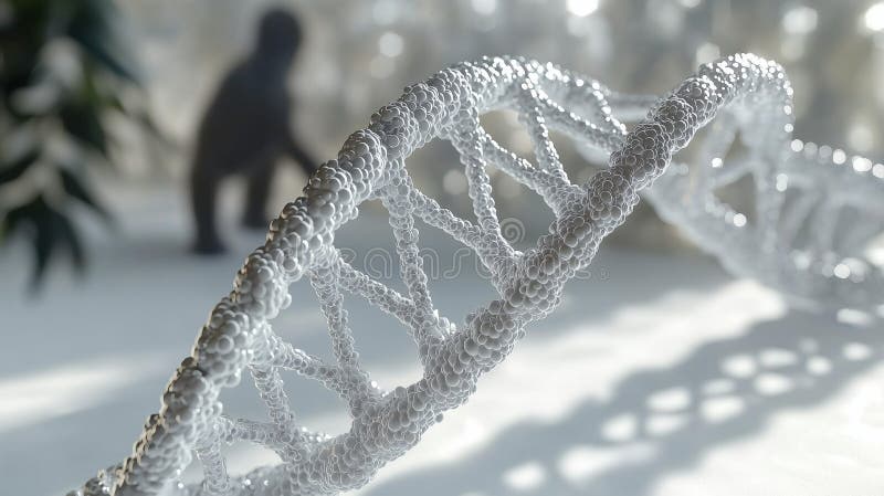 High Tech DNA Silhouette stock illustration. Illustration of biotech ...