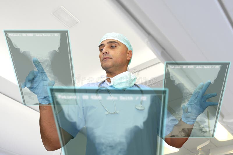 High-tech doctor stock image. Image of clinic, illness - 14566155