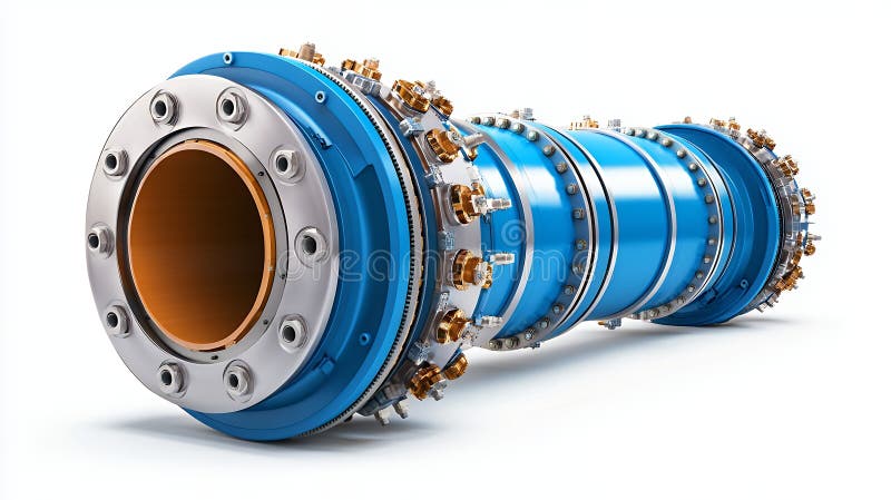 High Tech Drill Bit Assembly on White Background Stock Illustration ...