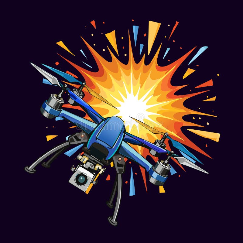 A High-Tech Drone Caught in a Dramatic Mid-Air Explosion, Fighter Drone ...