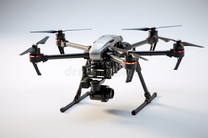 High-tech Drone on Clean White Background. Ideal for Technology ...