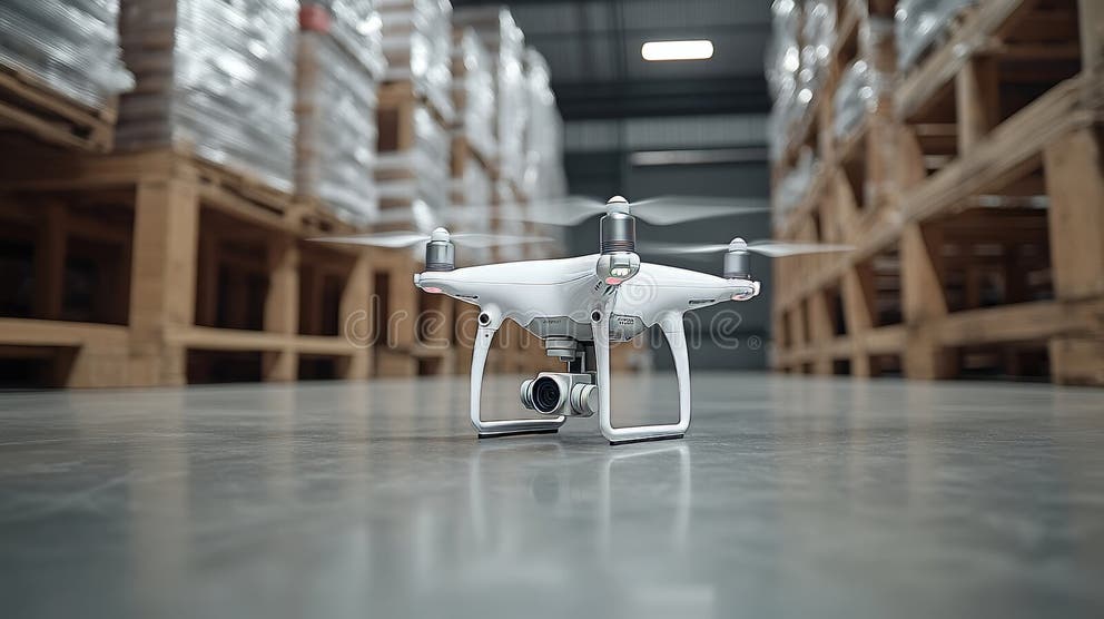 A High-tech Drone in a Current Manufacturing Plant, Exemplifying ...