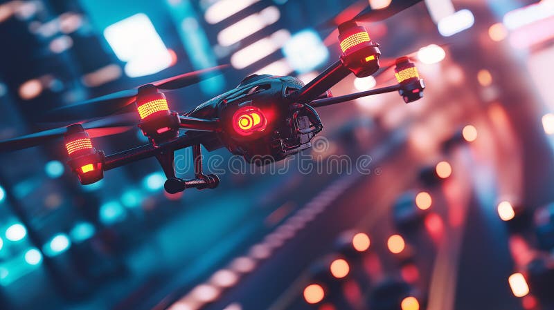 High-Tech Drone with Futuristic Design Stock Photo - Image of ...