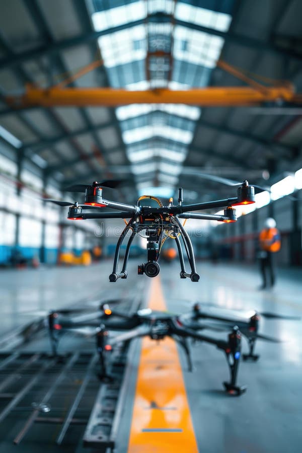 High Tech Drone Manufacturing Prototype Testing Modern Factory Stock ...